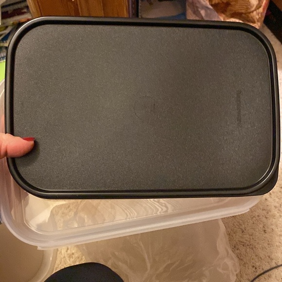 Tupperware | Kitchen | New Tupperware Storage Container Black Lid Holds ...